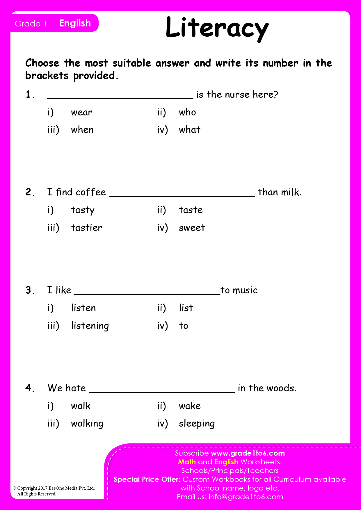 Free English Worksheets For Grade 1 Cbse CBSE Printable Worksheet For
