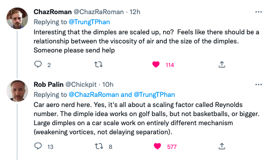 Never forget the time Myth-busters proved that a car with golf dimples ...