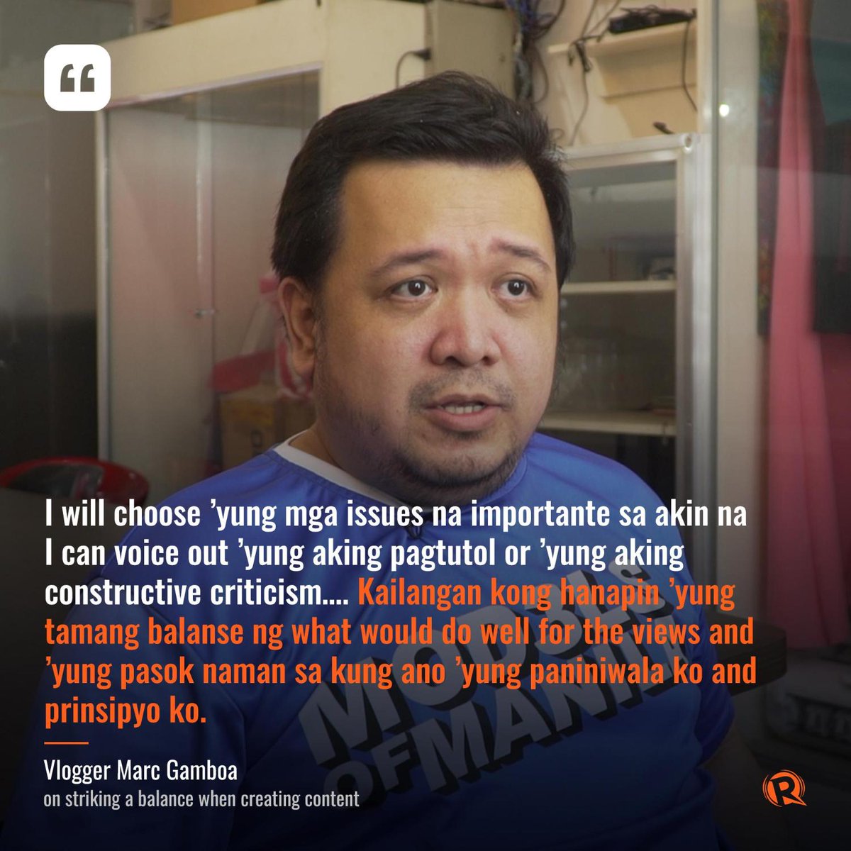 Vlogger Marc Gamboa, who runs the YouTube channel Models of Manila TV ...