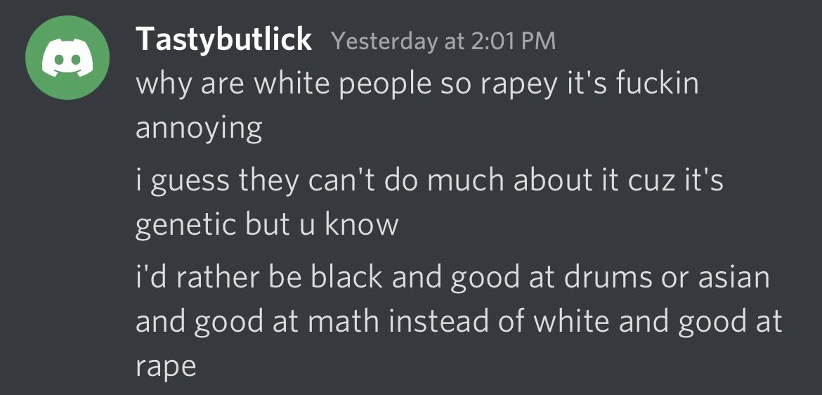 Discord Lies on Twitter: "Apparently only white people are "rapey" https://t.co/gWkc7MdEwZ ...