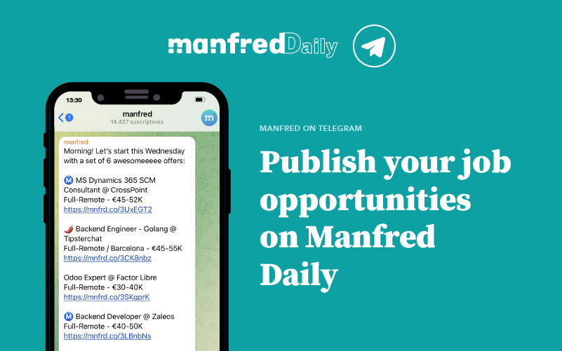 Did you know we have a Telegram channel where we post 6 daily job offers? 🤔 Let me introduce you ...