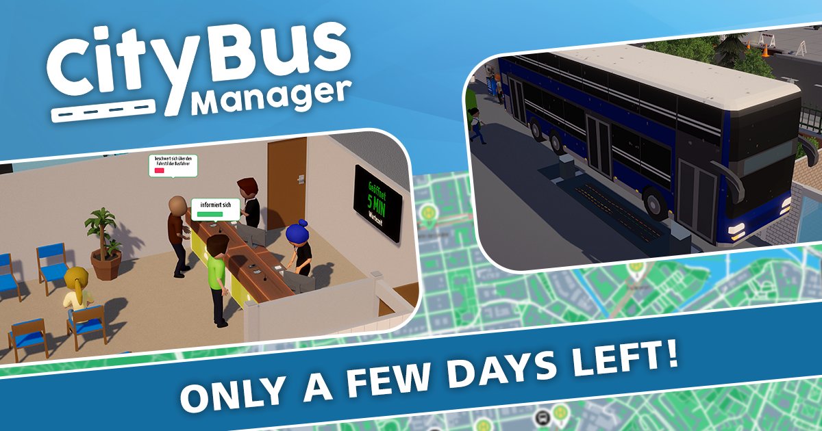 Aerosoft on Twitter: "The day after tomorrow, #CityBusManager will be released as #EarlyAccess ...