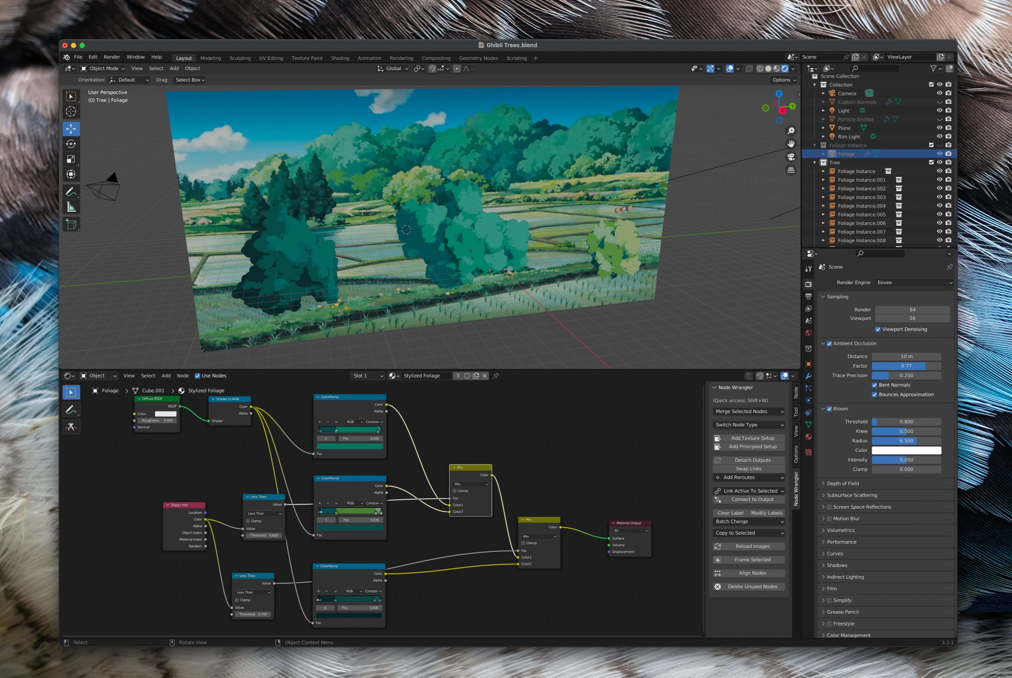 Takuya 🐾 devaslife on Twitter: "just learned how to create Ghibli-style trees by using my spare ...
