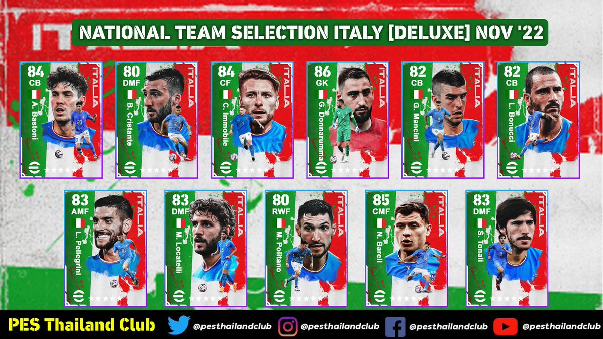PES Thailand Club on Twitter: "https://pesthailandclub.com/post/national-team-selection-italy ...
