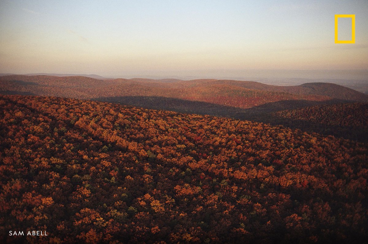 An autumn view of the countryside near Harrisburg, Pennsylvania ...