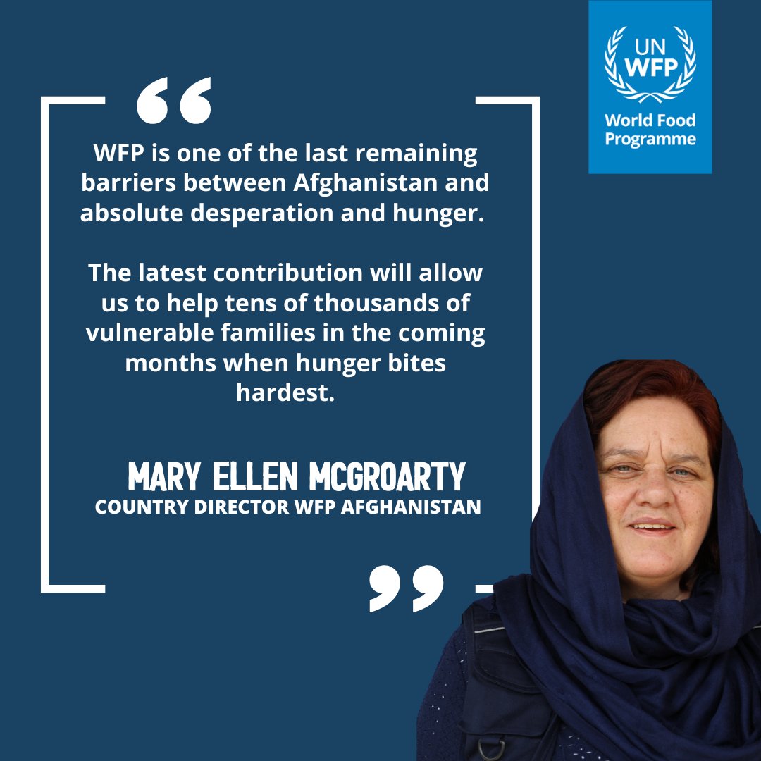 WFP Afghanistan on Twitter: ".@WFP in #Afghanistan welcomes a contribution of GBP25 million from ...