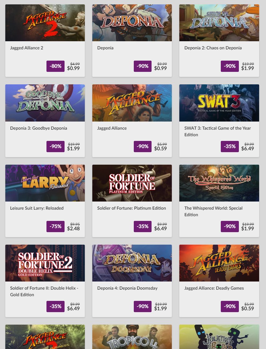 Wario64 on Twitter: "GOG weekend sale: modern times sale https://bit.ly/3h15Y4Q #ad"