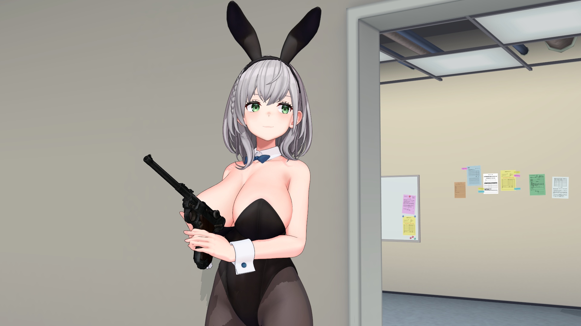 マリMMD＠中部方面艦隊所属 on Twitter: "ルガーP08を手に違法カジノ業者の事務所前に身を潜めるバニー姿のノエル団長 ＃MMDホロライブ #ノエラート https://t.co ...