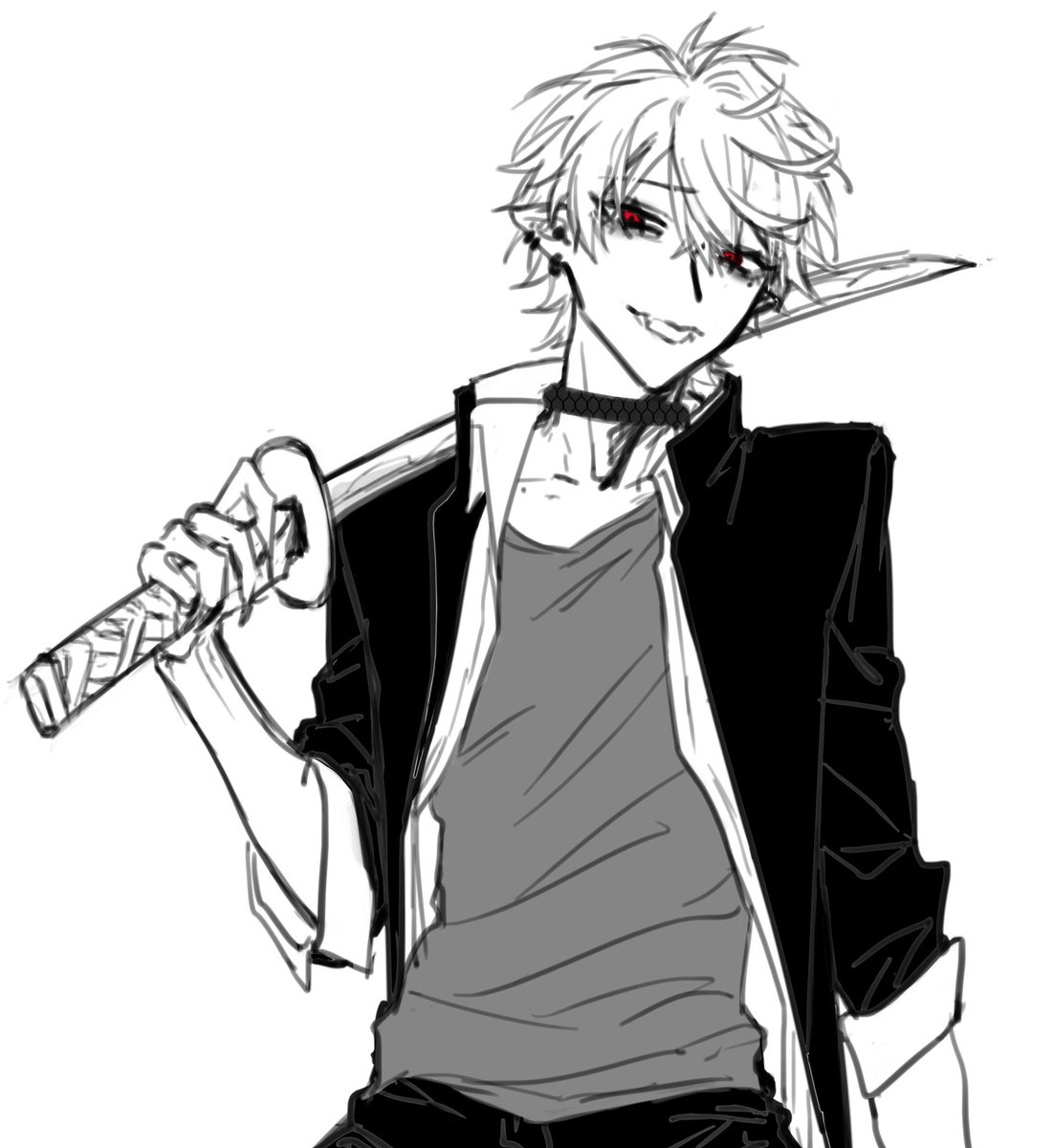 「#Vtuberバトルロワイアル2 #KuzuArt #りりむとおえかき 1秒後 葛葉「お前まだ俺と豆しかあってねぇだろう」不聞@趣味絵描きの漫画