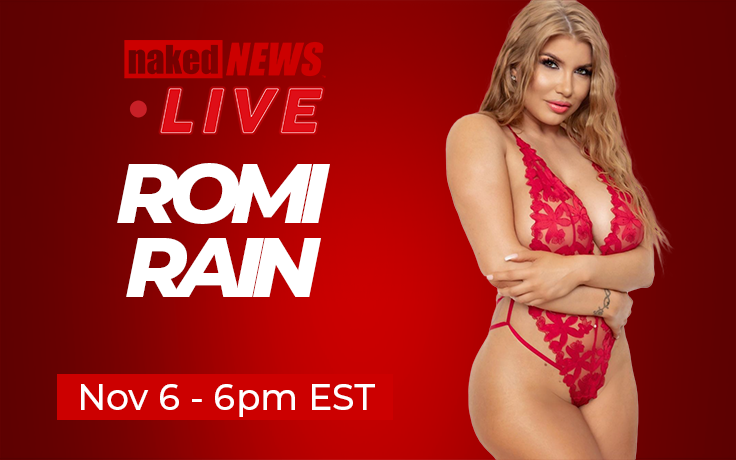 Naked News Live on Twitter: "Today on #NakedNewsLive, join @Romi_Rain for a super sexy live show ...