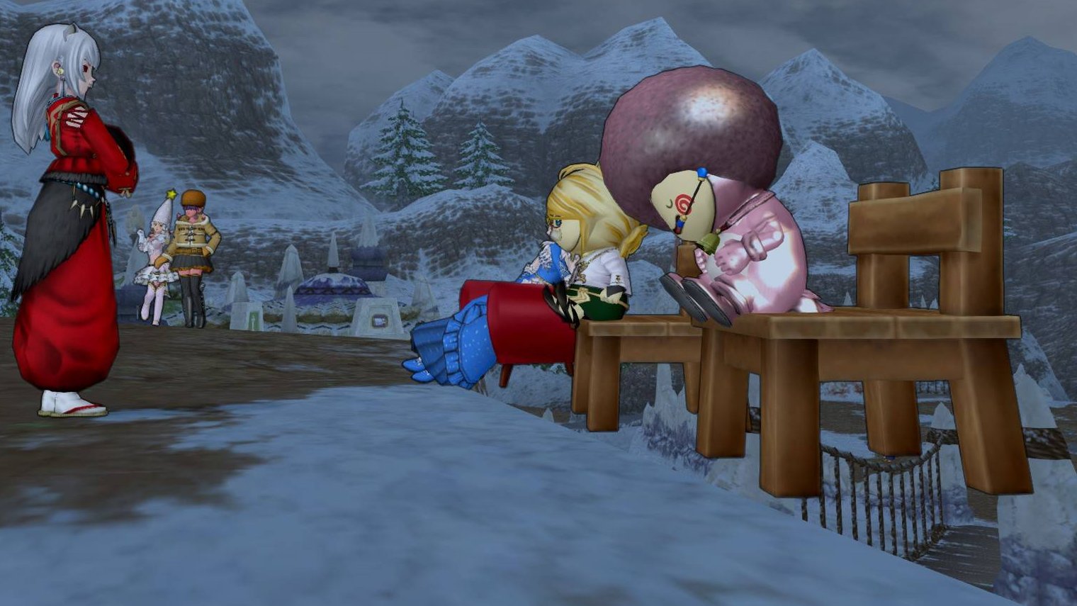 アンネローセ_dqx on Twitter: "番外編😓 ランガーオ村の崖のそばでいすに座るしぐさをするといすが空中に浮いているように見えます😮 しぐさ「王者の居住まい」でもできました🤣 ...