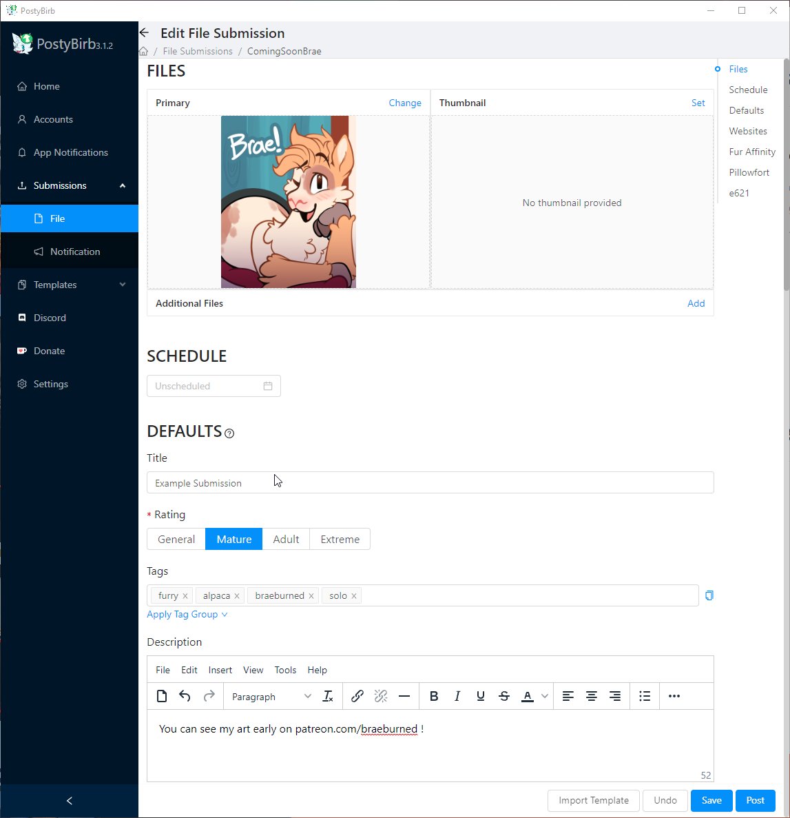 Brae!🦙🍑 @FWA on Twitter: "Reminder that if you're a furry artist who juggles posting their art ...