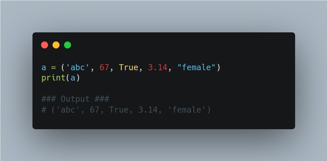 Day 5 of #60daysOfMachineLearning 🔵 Python Tuples 🧵 Here is how to work ...