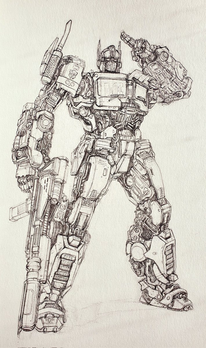 Optimus Prime Pencil Drawing