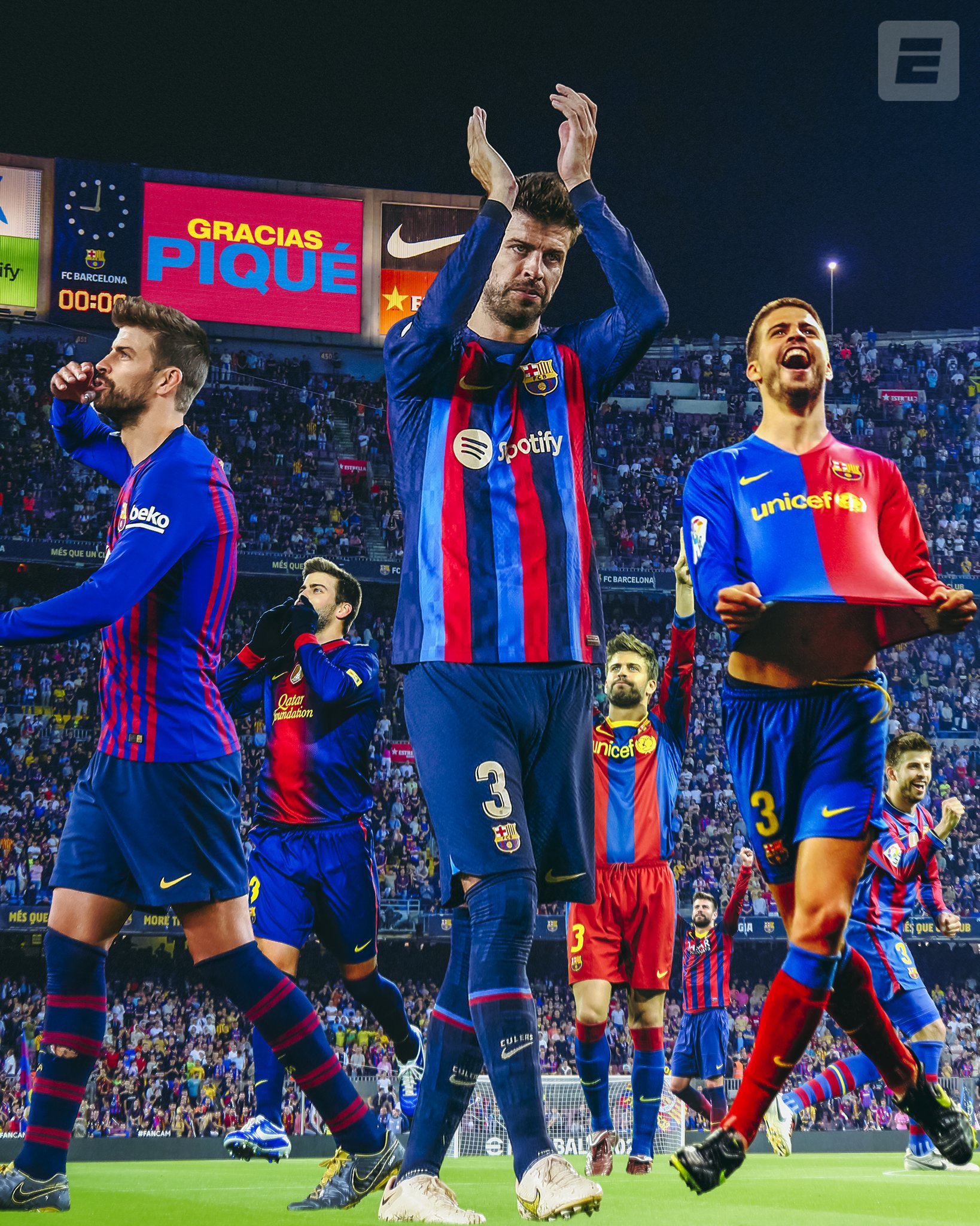 Espn Fc On Twitter Gerard Pique Will Play His Last Game For Barcelona