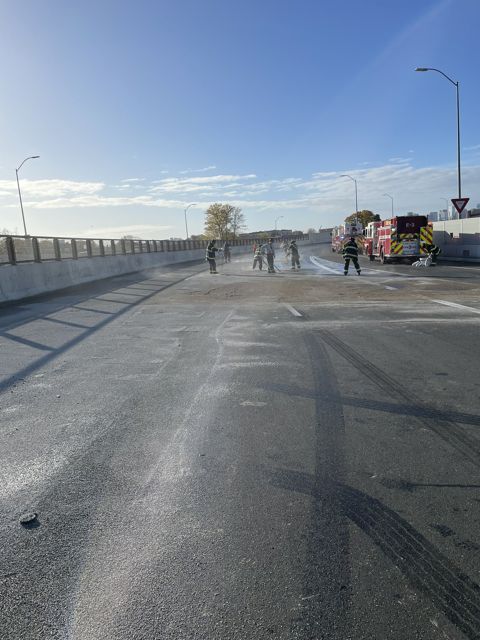 Mass State Police on Twitter: "Rt 1 South Chelsea prior to the Tobin is closed following a crash ...