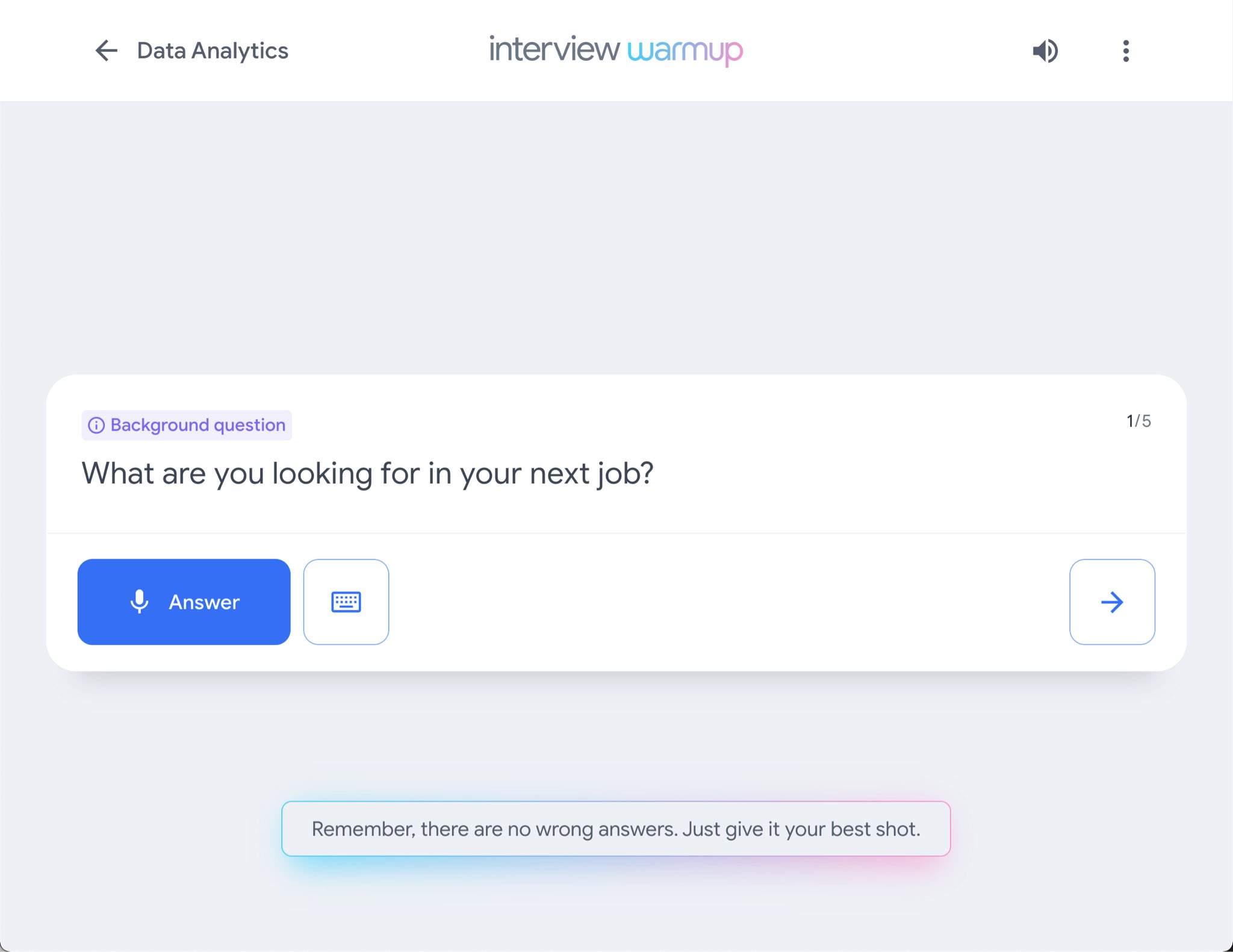 ahhhhfs on Twitter: "Google推出的在线英文面试模拟器-Interview Warmup 可让面试者练习回答面试问题 并且ai对回答进行分析 以帮助面试者在面试过程中更 ...