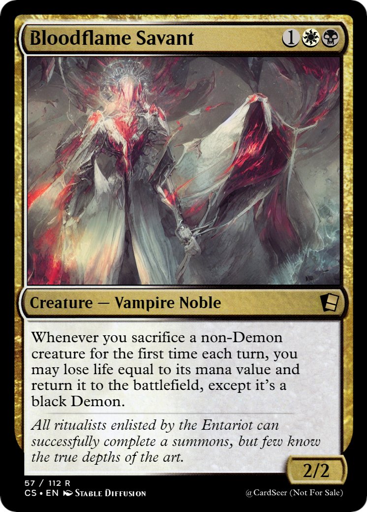 Bloodflame Savant : r/custommagic
