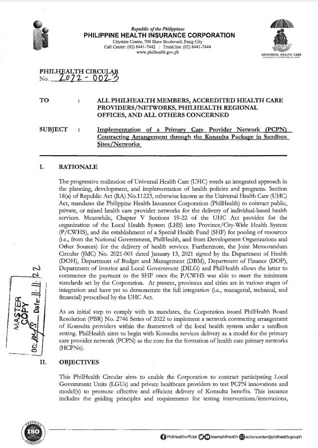 PhilHealth on Twitter: "PhilHealth Circulars published on Nov. 15, 2022 https://philhealth.gov ...