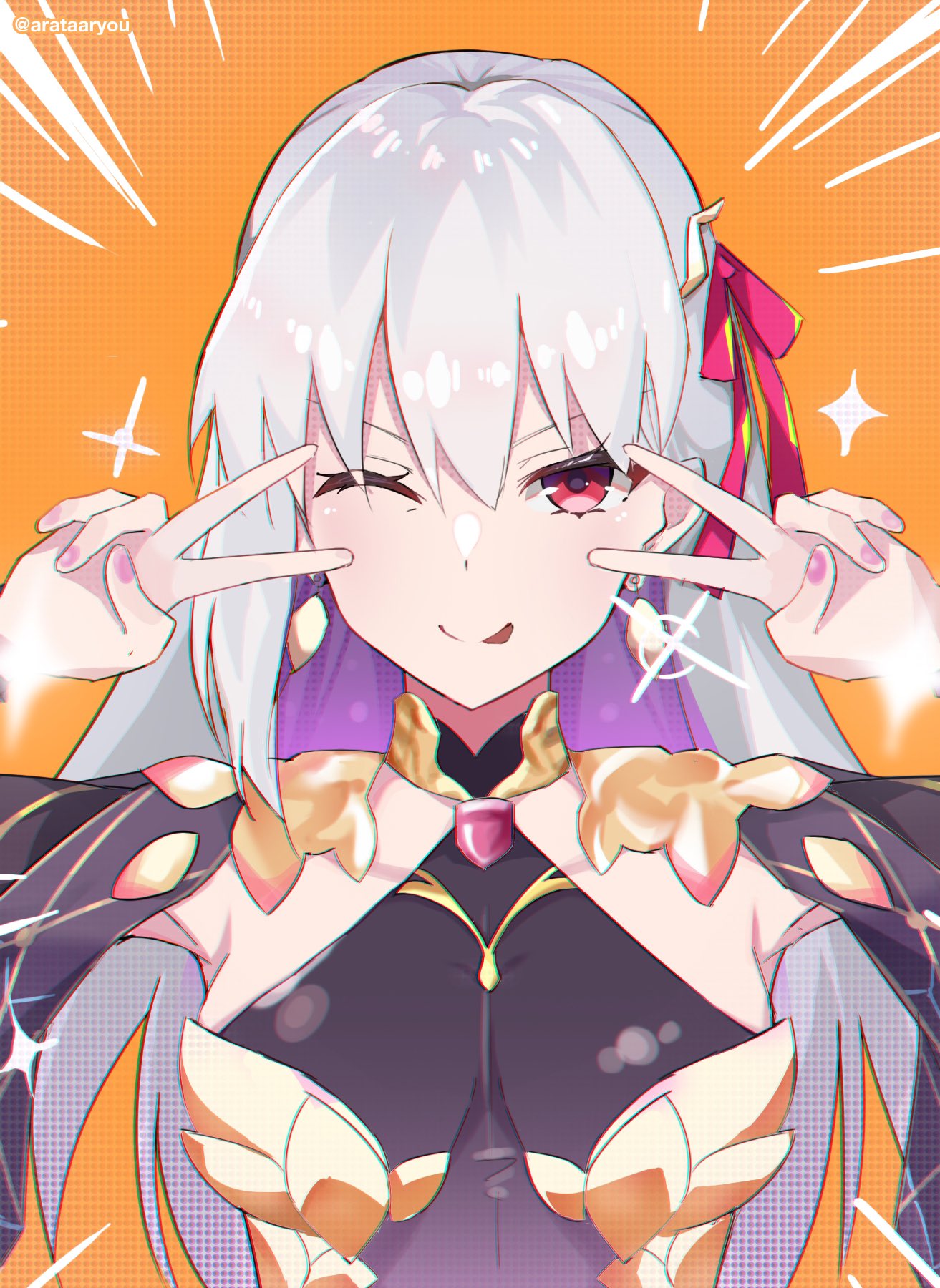 Ryō Arata (リョウ) on Twitter: "kama doing sei shonagon’s double v #FGO https://t.co/5Hyz1uP8Uj ...