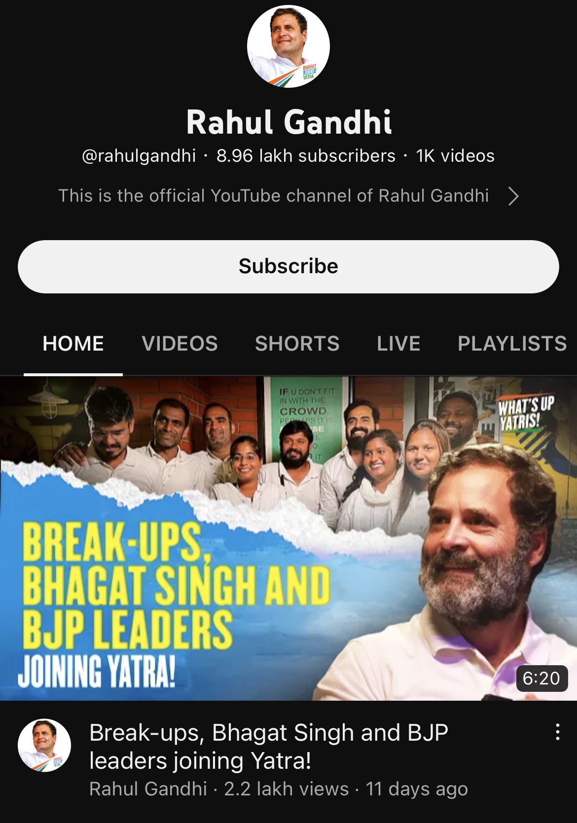 Hardik Jaimini on Twitter: "Bhai rahul gandhi ko 10 saal pehele hi content creator bann jana ...