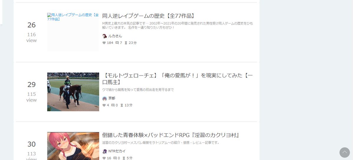アテナちゃん@dlチャンネル公式🍣 On Twitter Rt Kyotop Dlチャンネルのまとめ記事ランキング、アクセス数29位めでたいなぁ・・・と思ってr 18含む設定を外したら