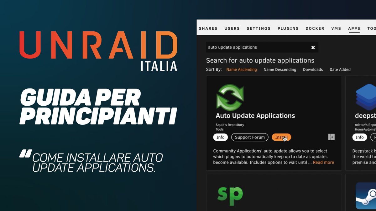UNRAID on Twitter: "RT @UnRaid_Ita: C'è un modo facile e sicuro per avere tutti i plugon sempre ...