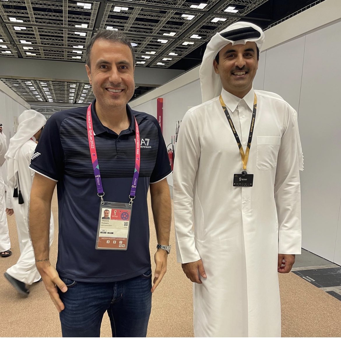 حسين ياسين - Hussein Yassin on Twitter: "اثناء زيارة سمو امير دولة قطر الى مركز البث الاعلامي ...