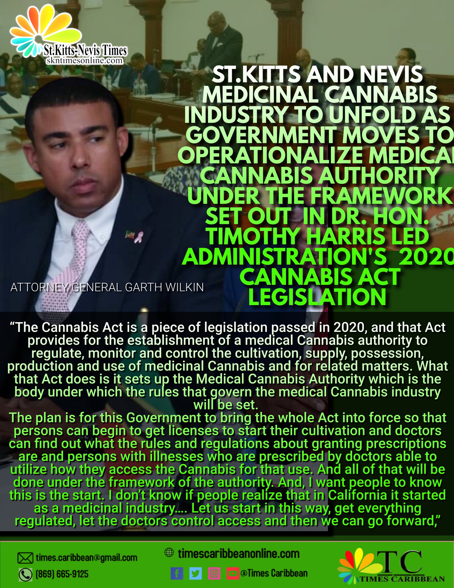Times Caribbean On Twitter St Kitts And Nevis Medicinal Cannabis