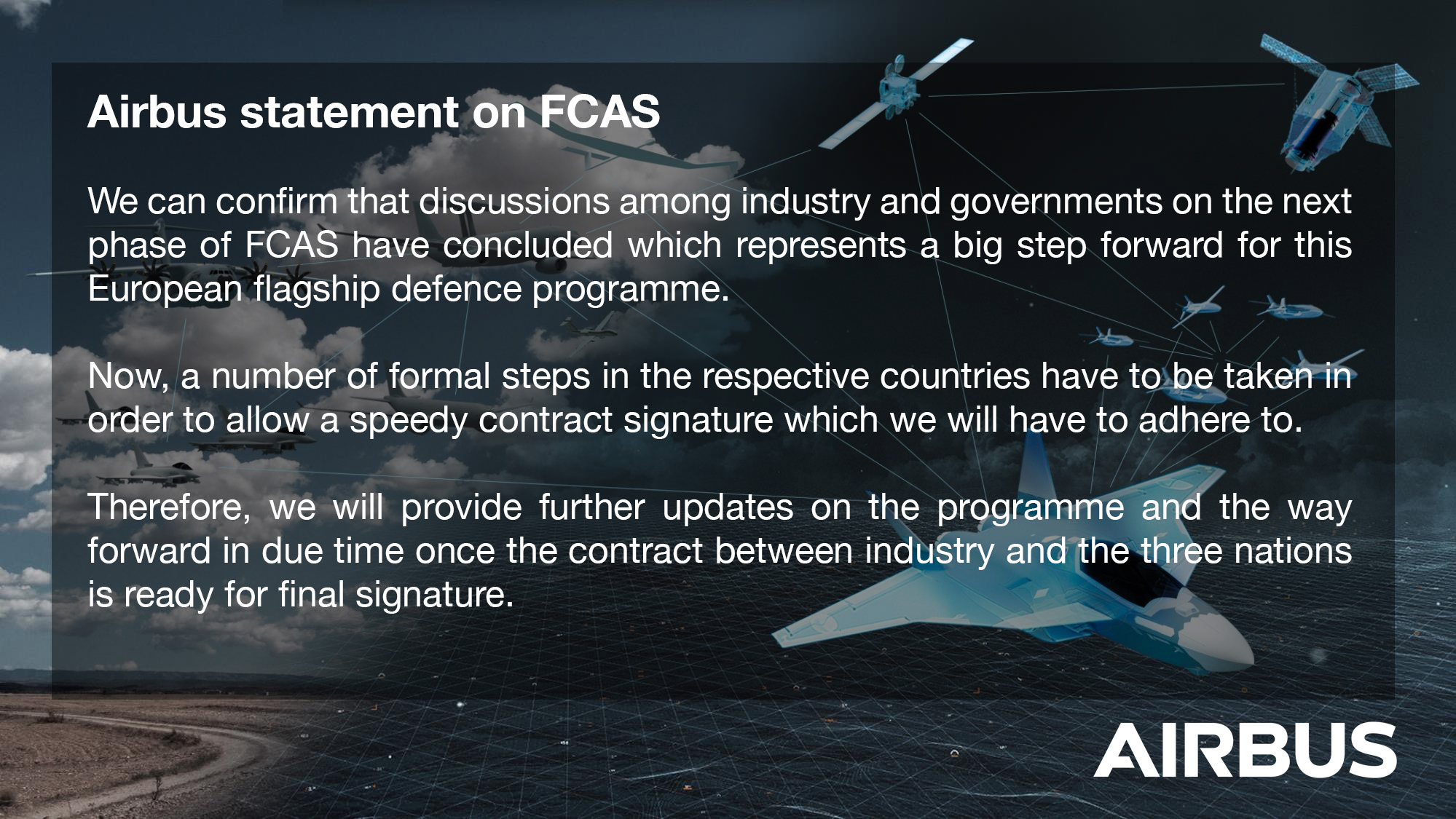 Airbus Defence on Twitter: "Airbus statement on the Future Combat Air System #FCAS https://t.co ...