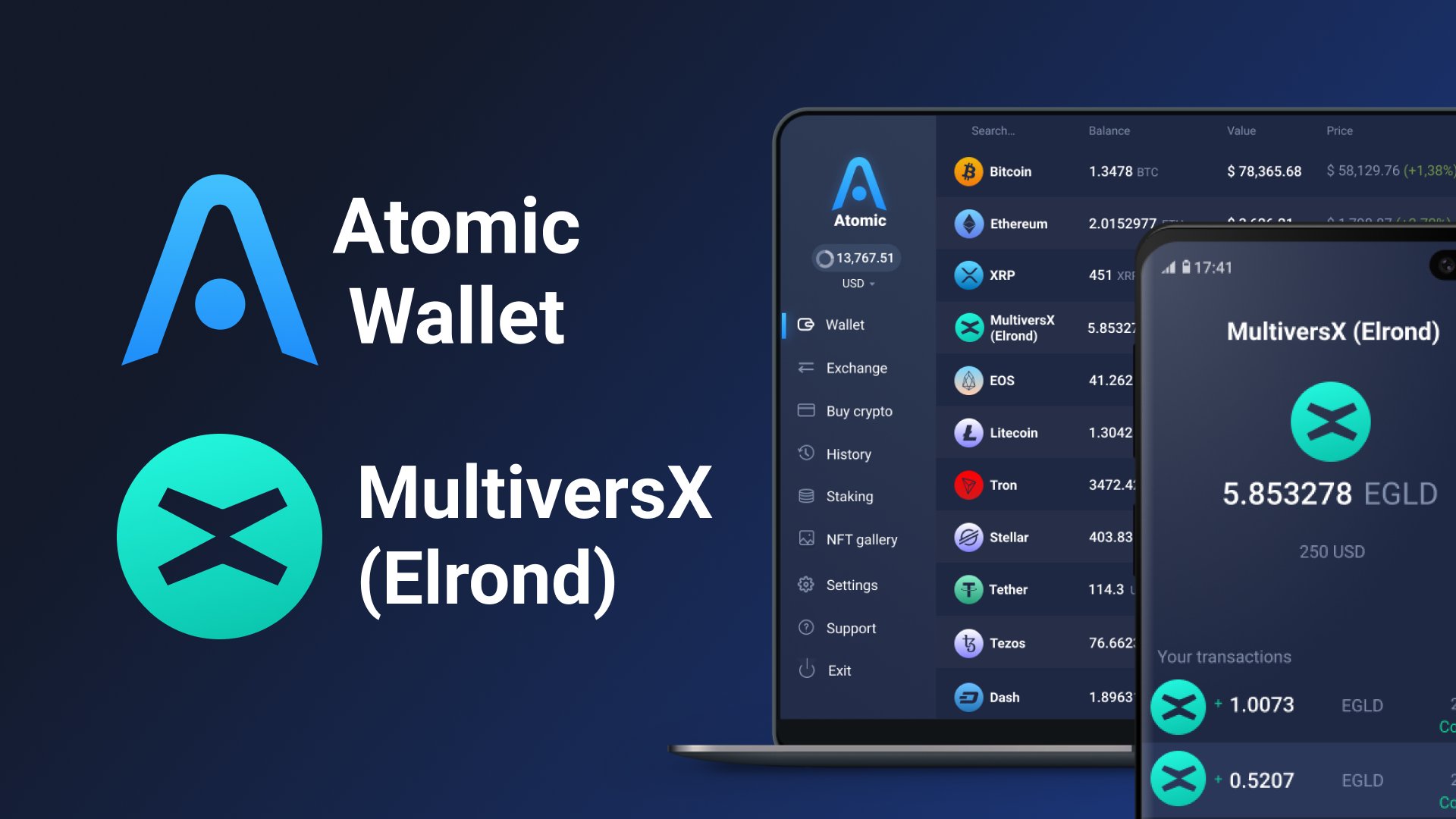 Atomic - Crypto Wallet on Twitter: "Welcome, @ElrondNetwork (now #MultiversX) - a highly ...