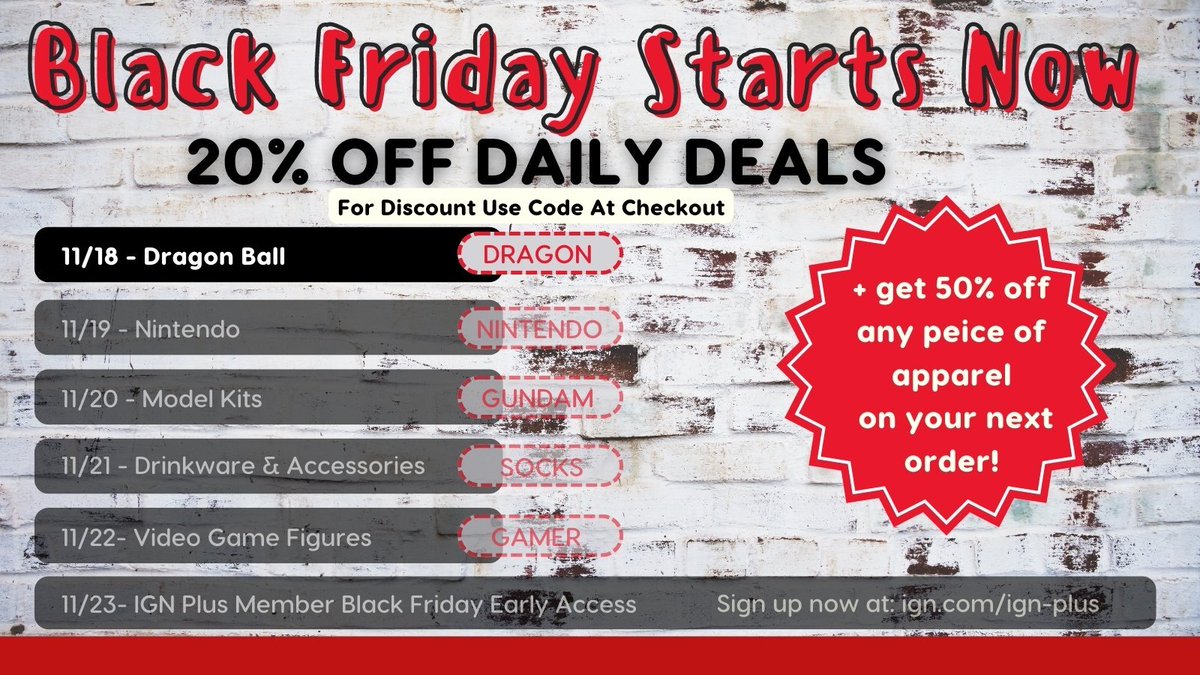 IGN on Twitter: "Black Friday has come early on the IGN Store! Get Dragon Ball merch for 20% off ...