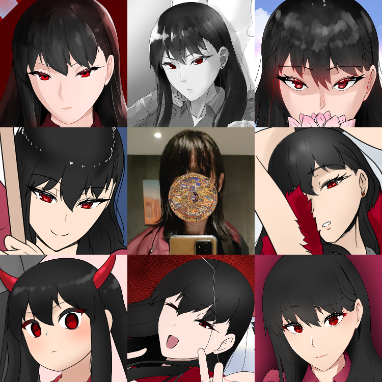 リエ rie kmvt on Twitter: "been copying my own oc's hairstyle lately ...