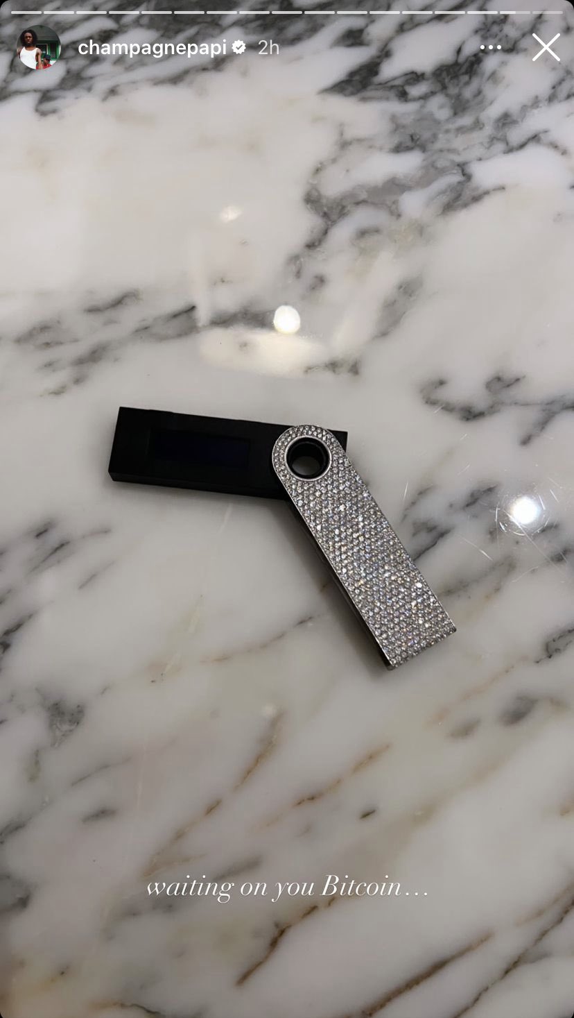 Ledger on Twitter: "We went on Instagram this morning and saw @Drake flexing his iced out Ledger ...