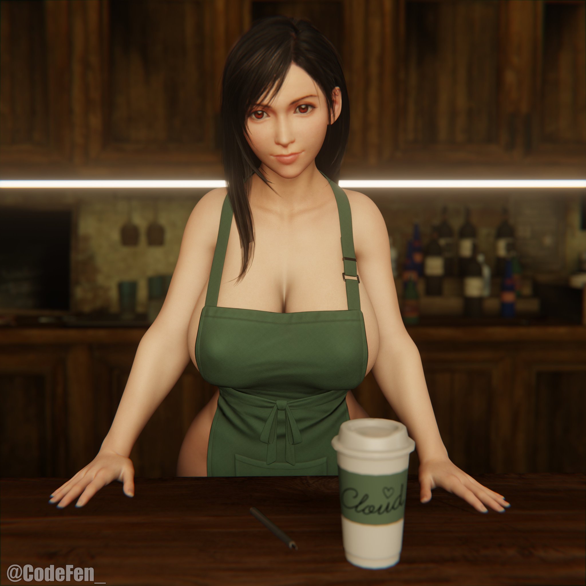 Codefen🔞 on Twitter: "Tifa failing to attract new customers gets creative with her uniform ...
