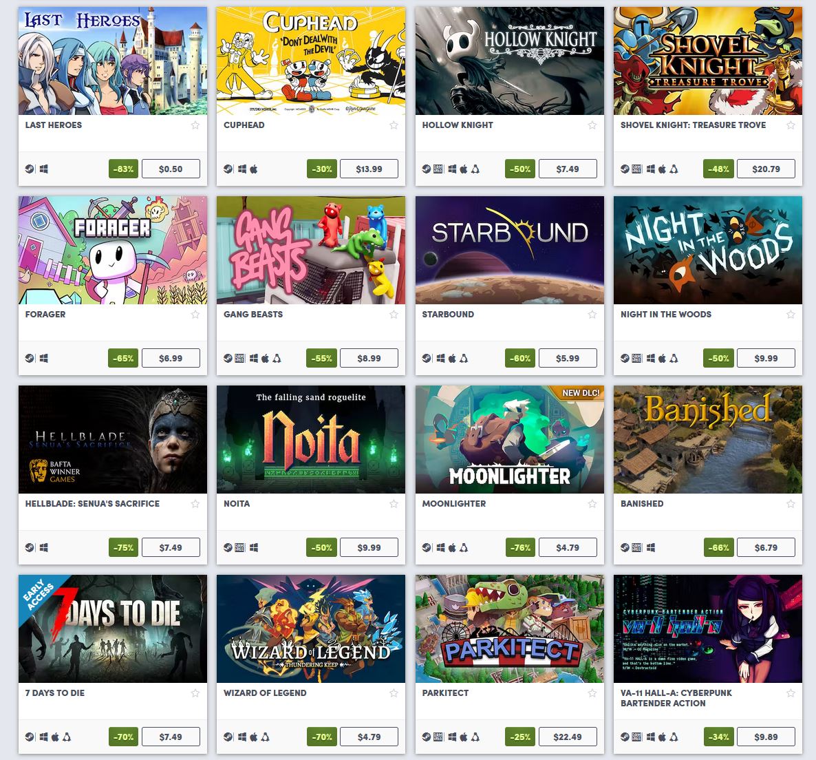 Cheap Ass Gamer on Twitter: "(PCDD) Indie Sale via Humble Bundle. https ...