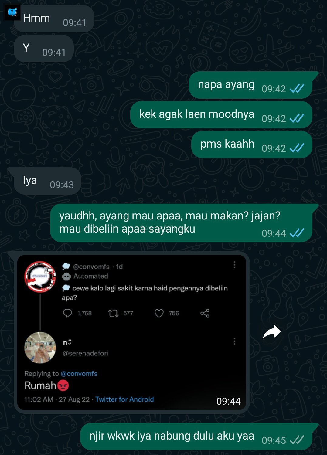 Askrlfess on Twitter: "[askrl] dasar wanita 😂 https://t.co/v1EMChjGlc" / Twitter