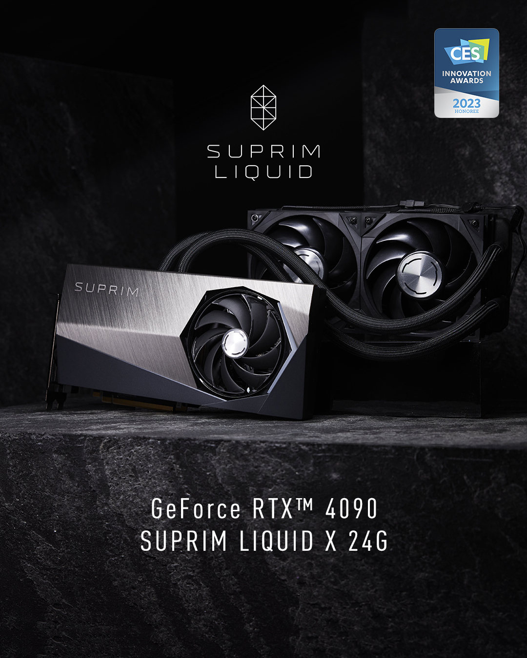 MSI UK on Twitter: "GeForce RTX™ 4090 SUPRIM LIQUID X 24G won the CES 2023 Innovation Awards ...