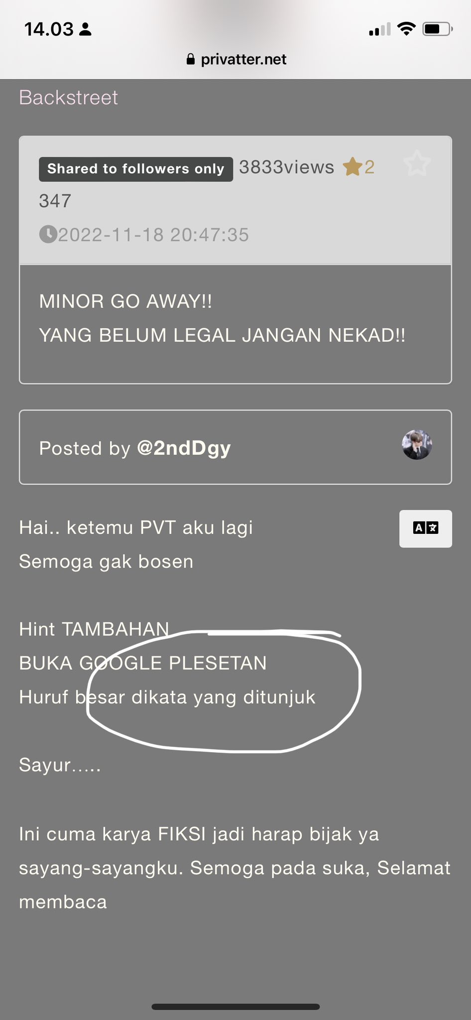 2ndDimas on Twitter: "Lebih teliti lagi coba baca hintnya https://t.co/NFZnyaf5ZN" / Twitter