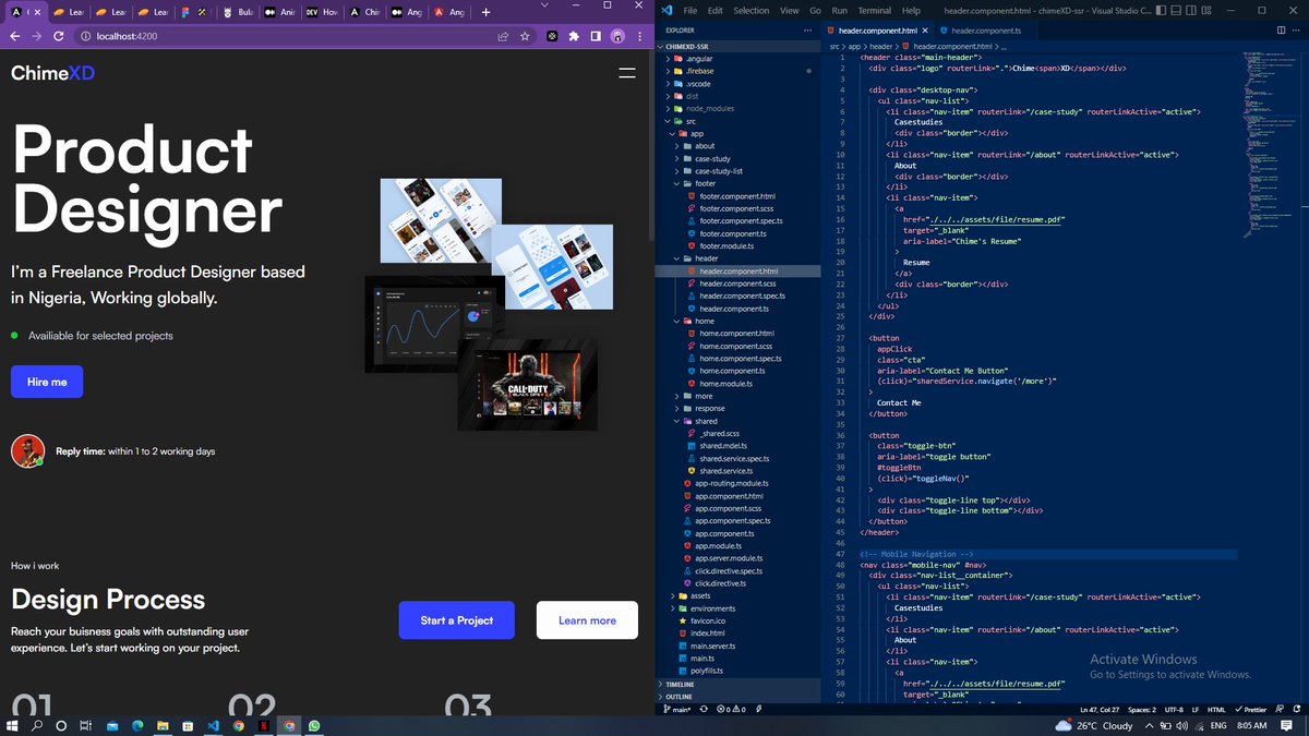 Raheem😙 on Twitter: "New work in progress.... I'm using Angular, SASS, Firebase and VSCode ...