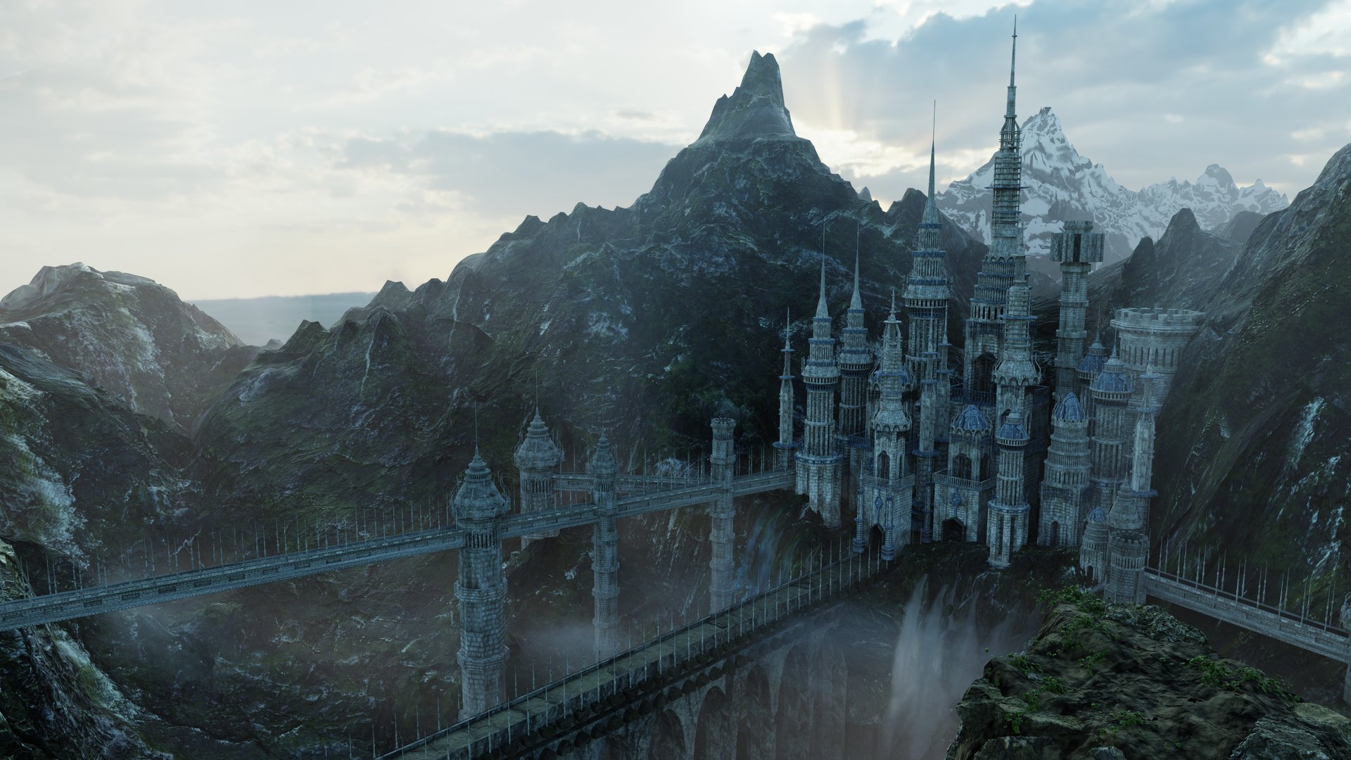 Nori 3DCG on Twitter: "blenderで「滝が流れる城」をつくりました。 #blender #b3d #blender3d #3DCG https://t.co ...