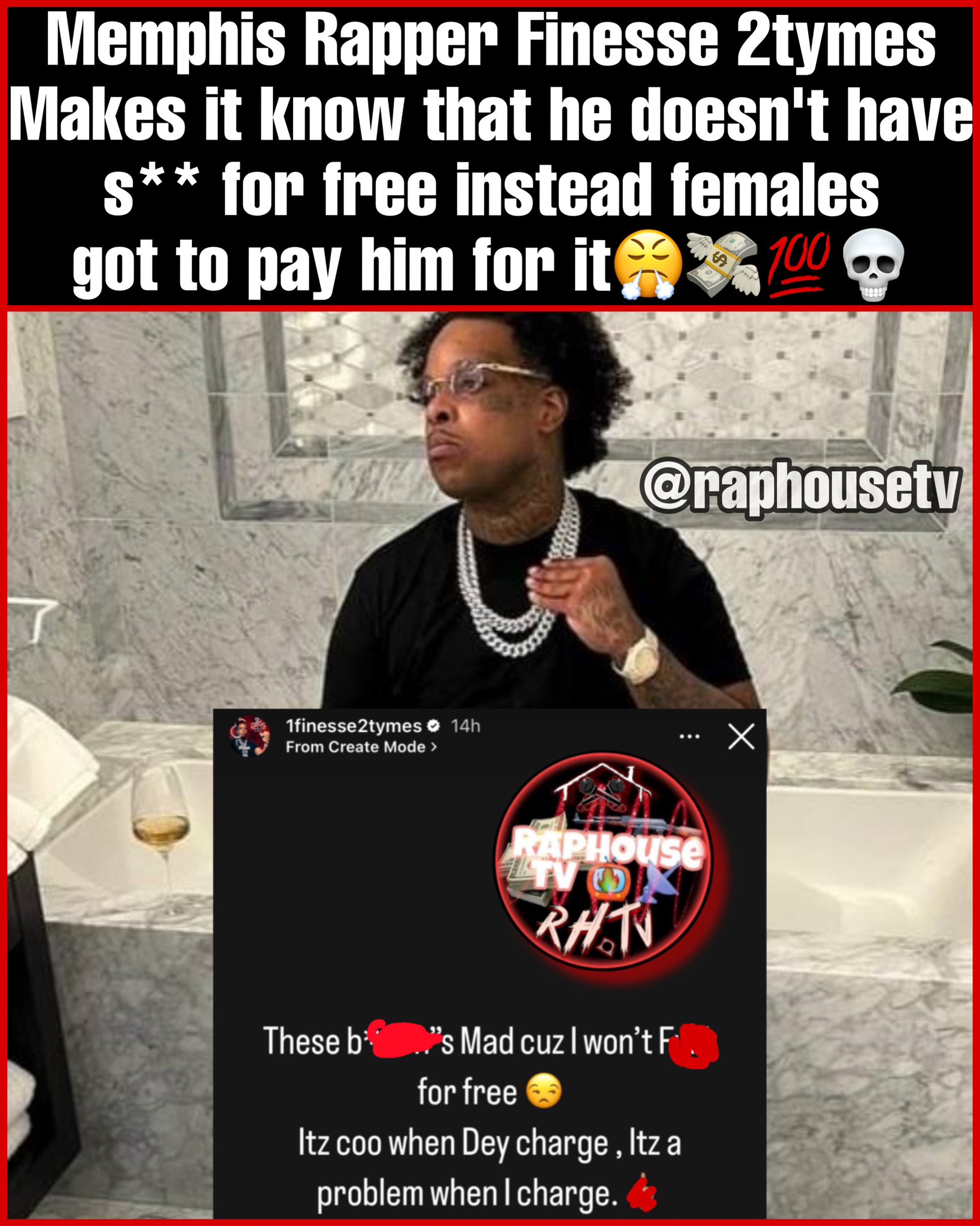 Raphousetv (RHTV) on Twitter: "Memphis Rapper Finesse 2tymes Makes it know that he doesn't have ...