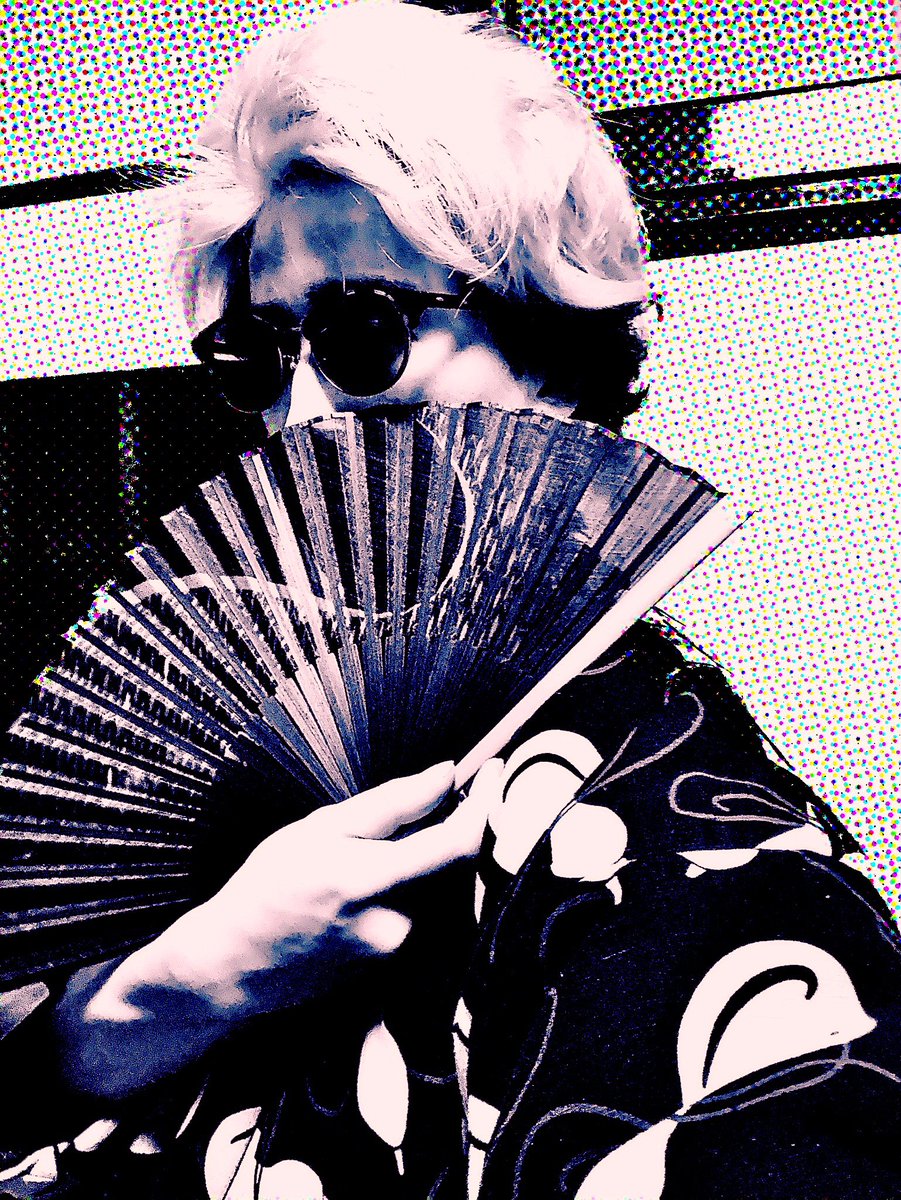 1boy solo hand fan male focus holding folding fan sunglasses ...