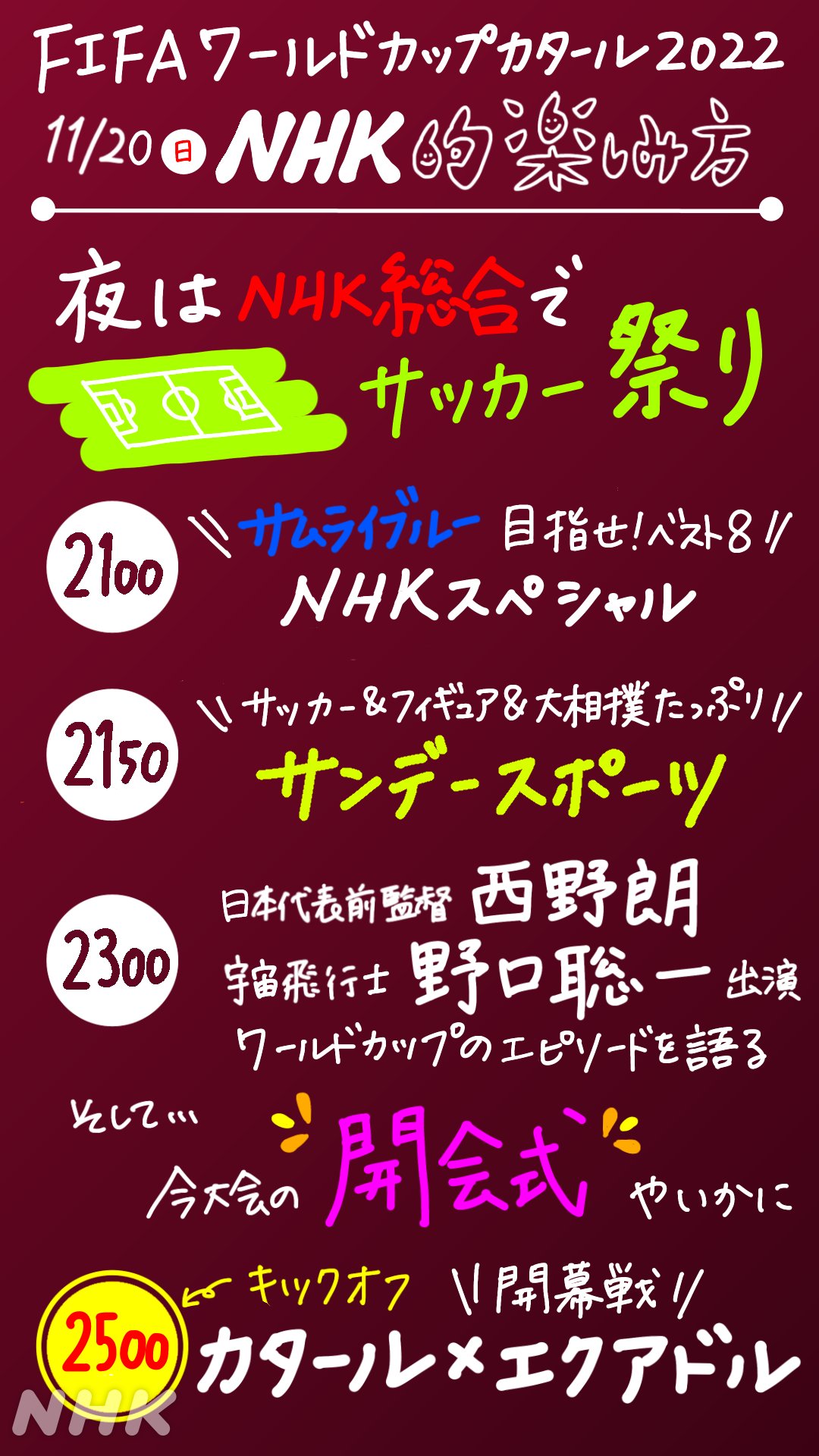 NHK大阪放送局 on Twitter: "今夜開幕 #FIFAワールドカップ2022🏆 開会式＆開幕戦は 📺総合・BS4Kで生中継 NHKプラスでも同時配信します 特設サイト開設中 ...