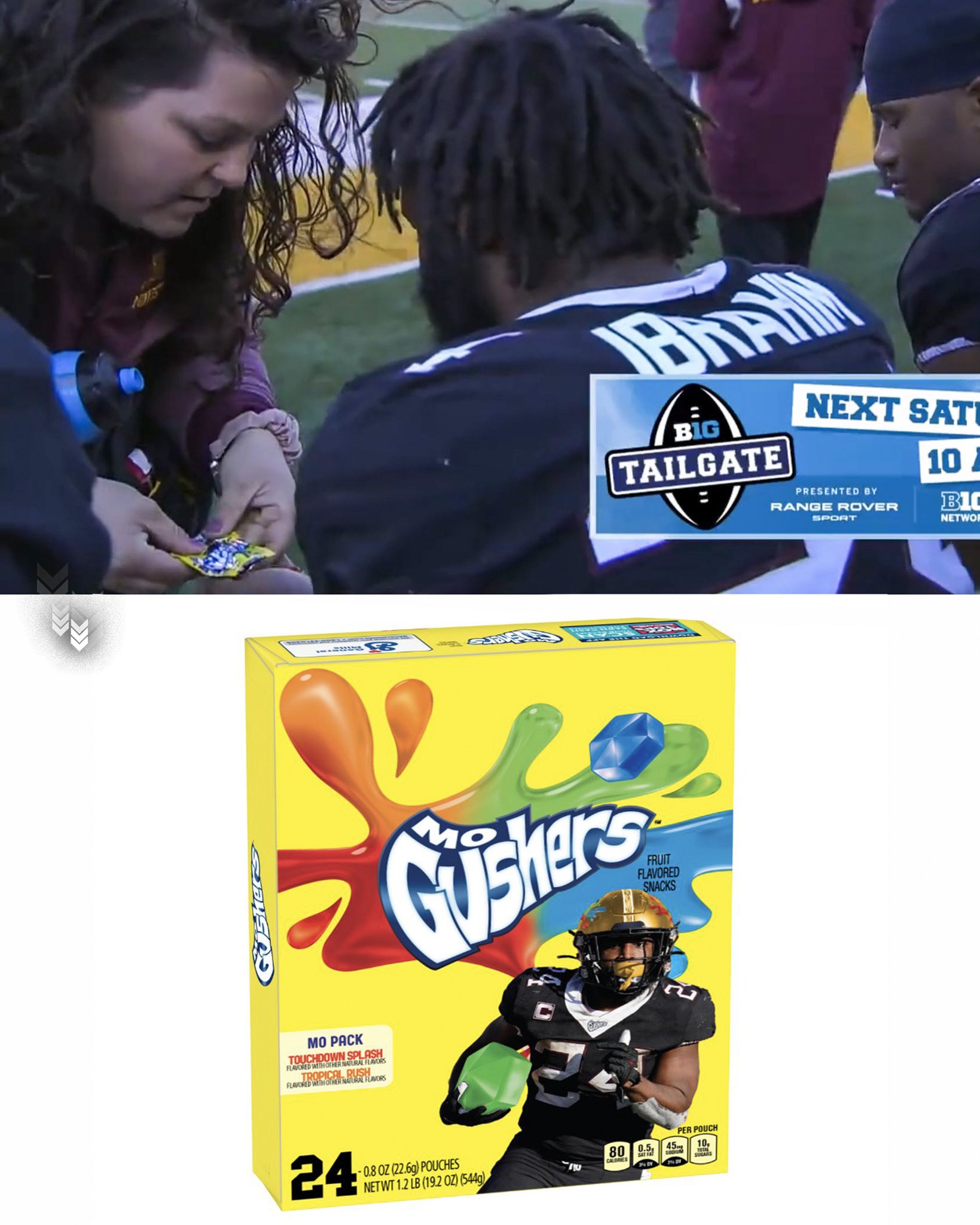 Front Office Sports on Twitter: "Last month, Minnesota RB Mo Ibrahim was seen eating Gushers on ...