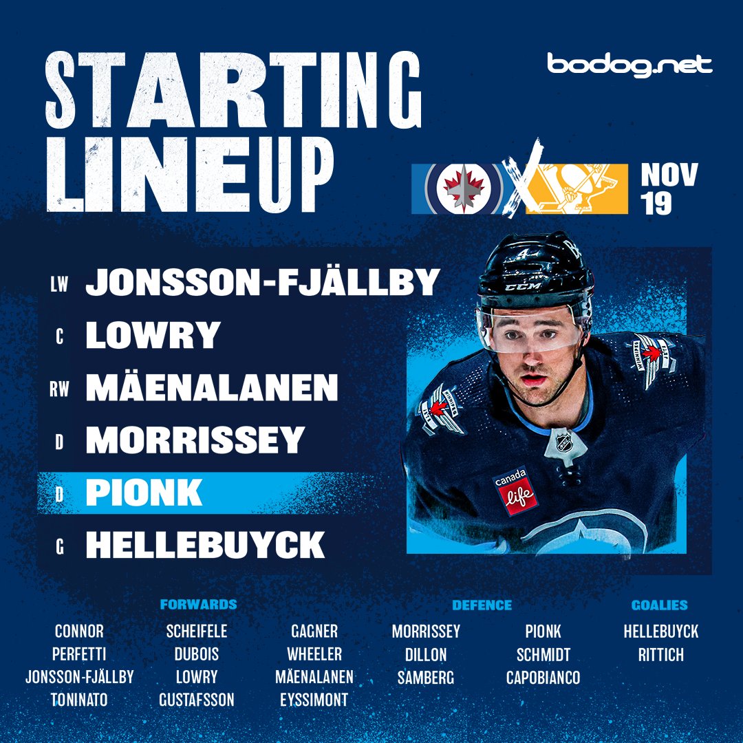 Penguins vs. Jets, 7:08 p.m. Eastern