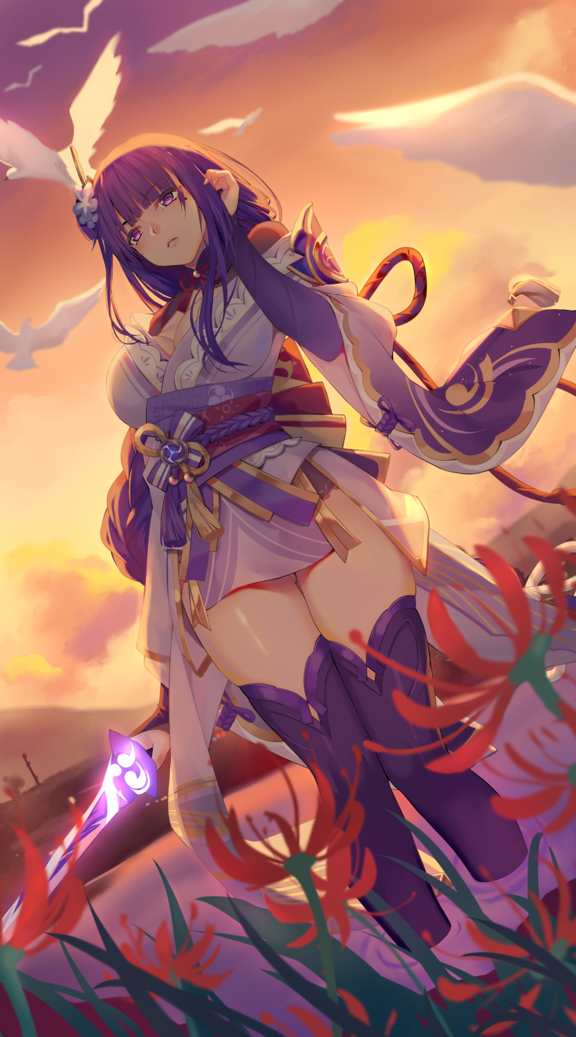 EI⚡️ & her puppy 🦊 on Twitter: "⚡️🎴#raiden #原神 #GenshinImpact #雷电将军 #RaidenShogun Credit:pixiv ...