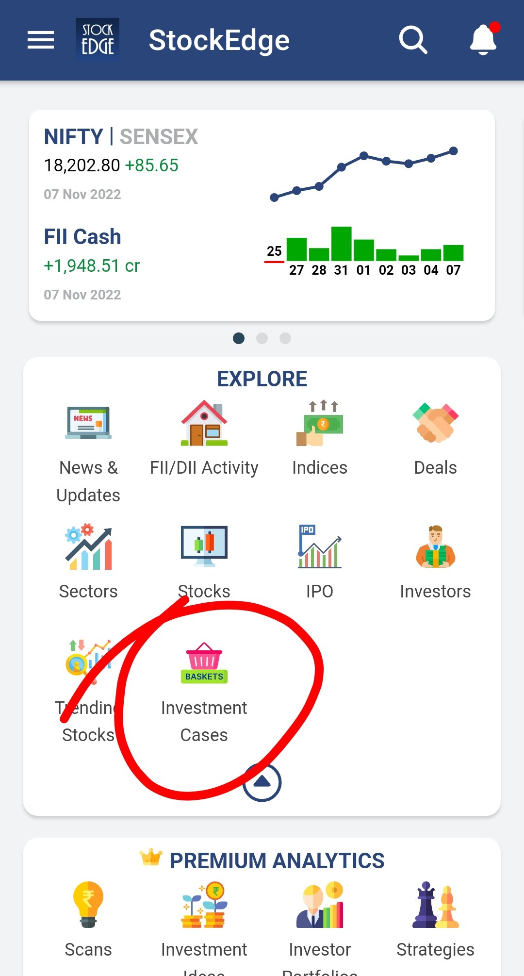Learner Vivek Bajaj on Twitter: "Happy to launch Investment Cases in @mystockedge Carefully ...