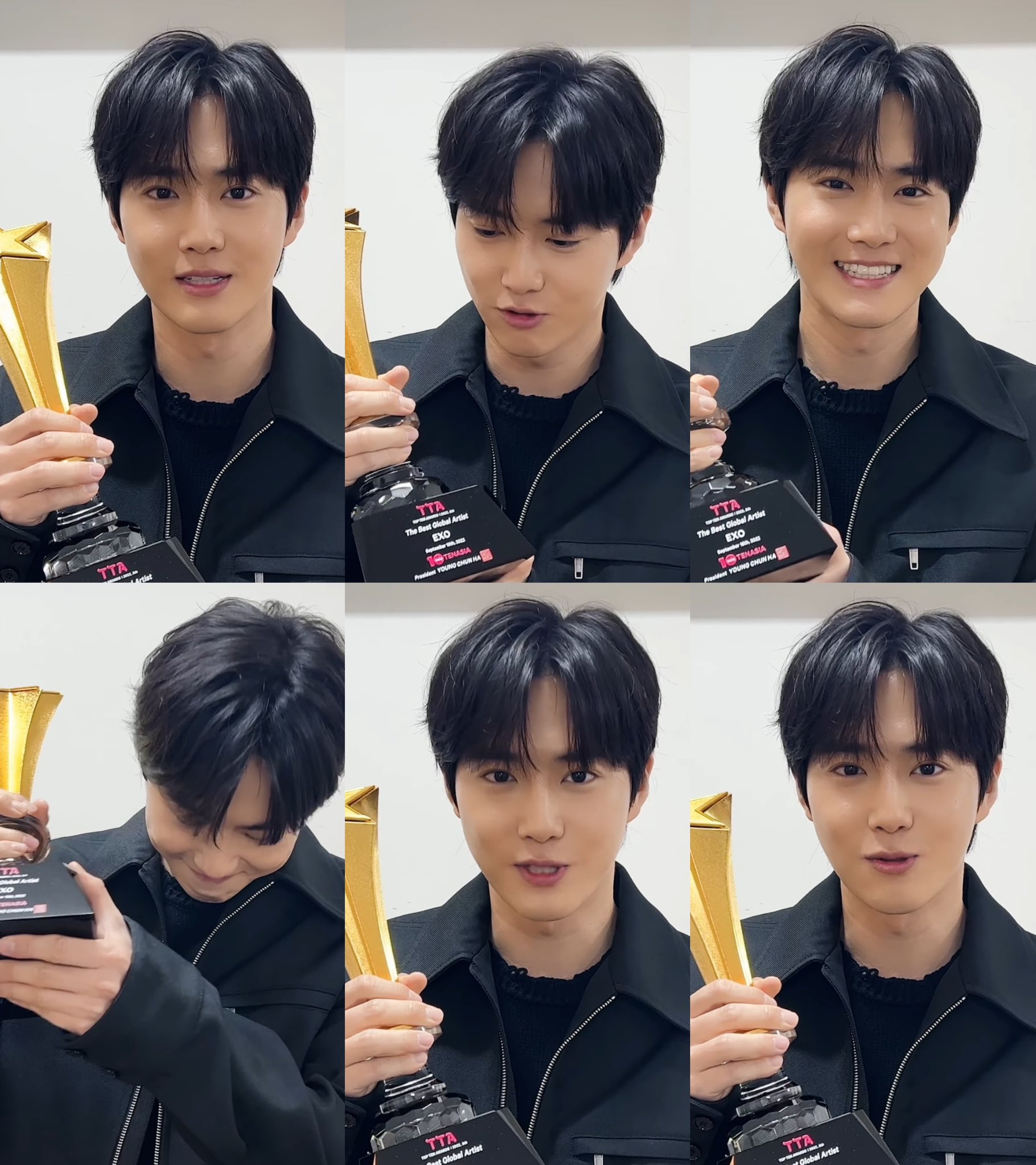 klau ⚖️ on Twitter: "SUHO received the trophy from TTA for EXO winning the 1st place!~ 🤍 https ...
