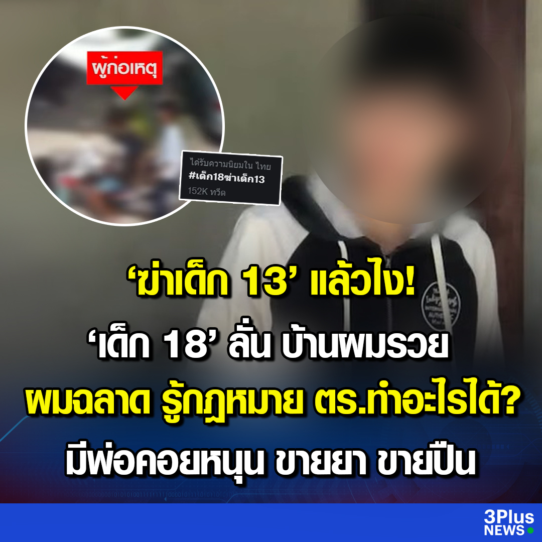 3PlusNews on Twitter: "“เด็ก 18” เปิดใจ บ้านผมรวย!! “ฆ่าเด็ก 13” ให้ทำไมเงินทำศพ จ่าย 2 หมื่น ...